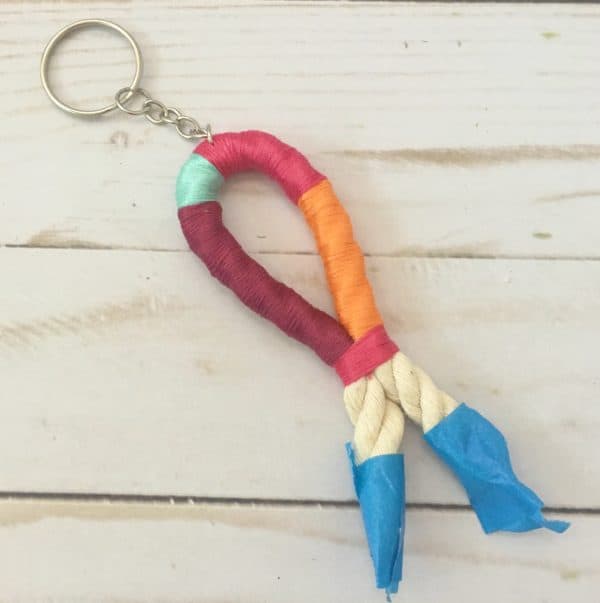 DIY Colorful Keychain Easy Step by Step Instructions - Crafting on the Fly