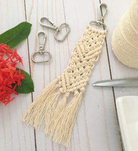 DIY Macrame Keychain Tutorial - Crafting on the Fly
