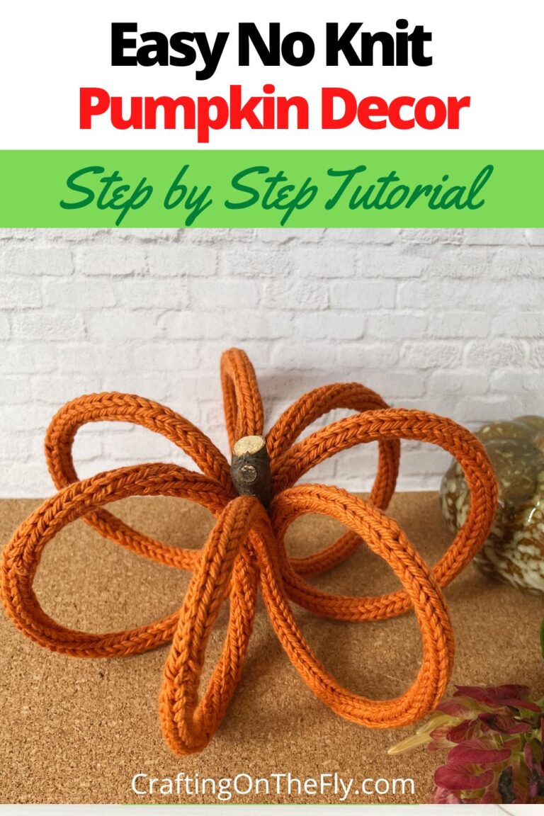 Easy No Knit Pumpkin Decor Tutorial - Crafting on the Fly
